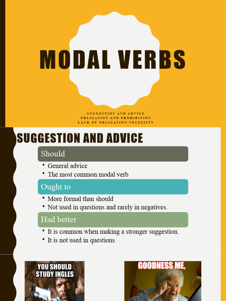 Modal Verbs Grammar Guides 109867 | PDF