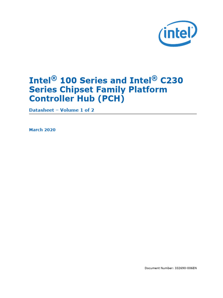 SKL PCH Eds H Book Rev006 Public 775591 | PDF | Intel | Electronics