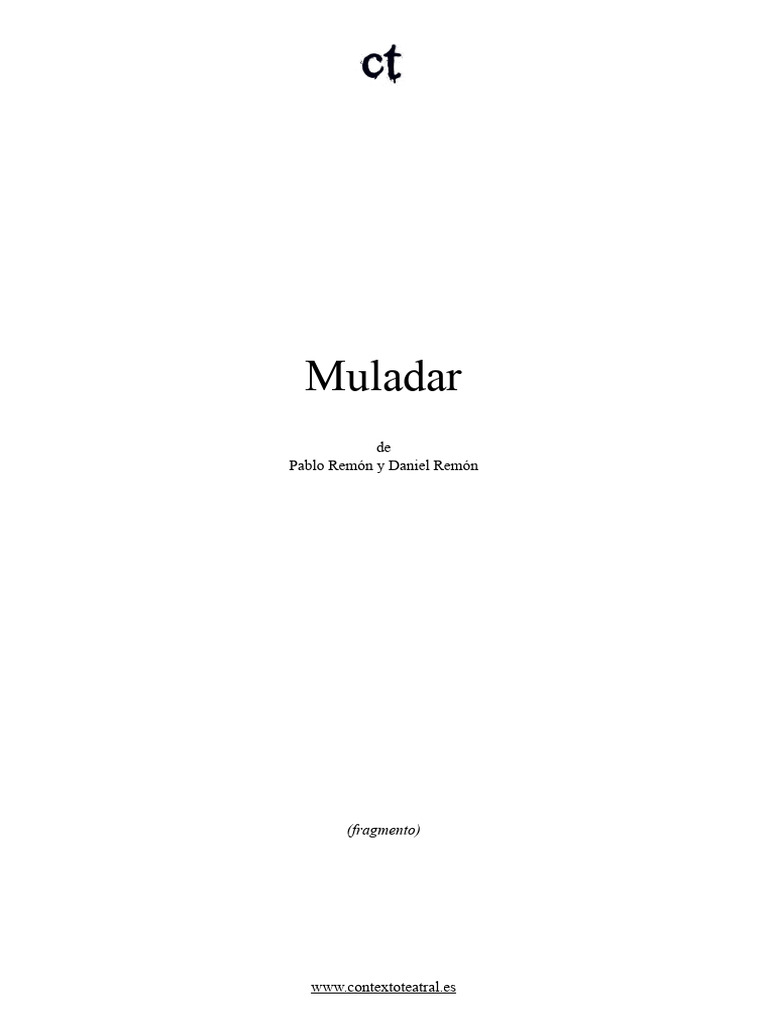 Tragedia "Muladar": Personajes y Contexto | PDF | Arte | Poesía
