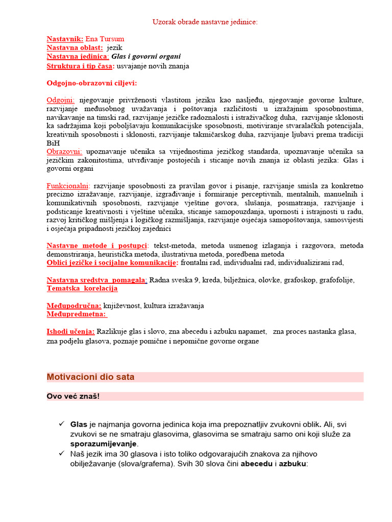 Glas I Govorni Organi | PDF