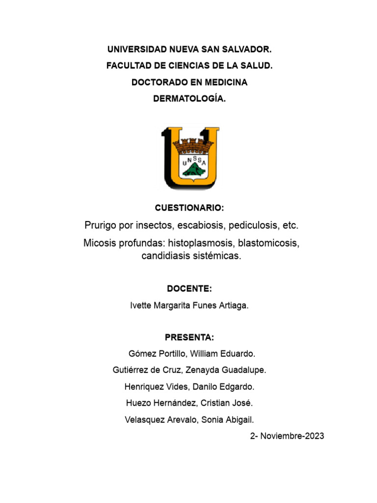 Prurigo y Micosis en Dermatología Infantil | PDF | Candidiasis | Especialidades Medicas