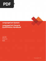 LanguageCert Academic Qualification Handbook Ver10 | PDF | Linguistics ...