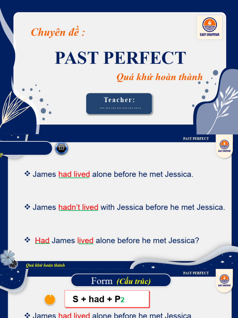 Past Perfect | PDF | Linguistic Morphology | Language Mechanics