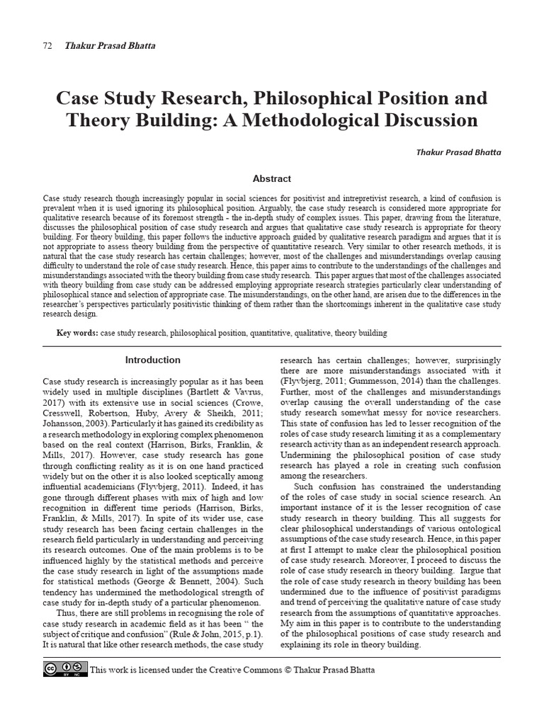 Case Study Research Philosophical Positi | PDF | Case Study | Methodology