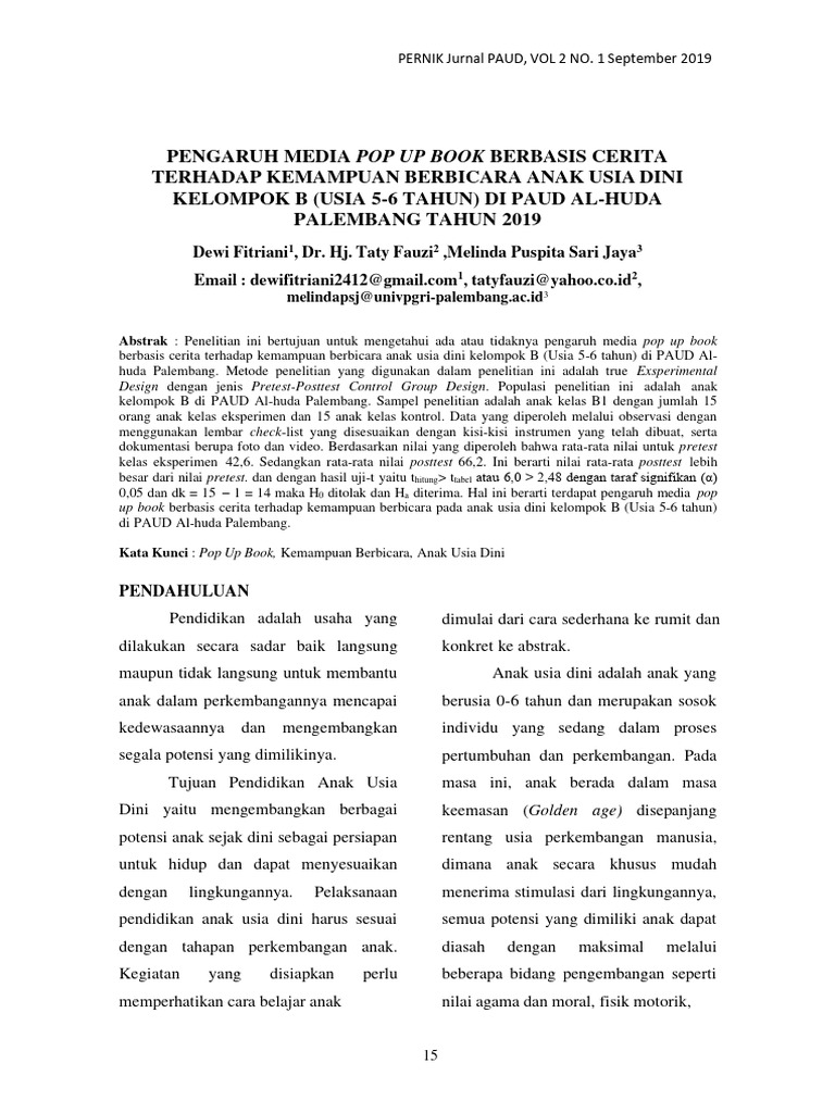 Admin, Pop Up Book Melinda, Taty, Dewi | PDF