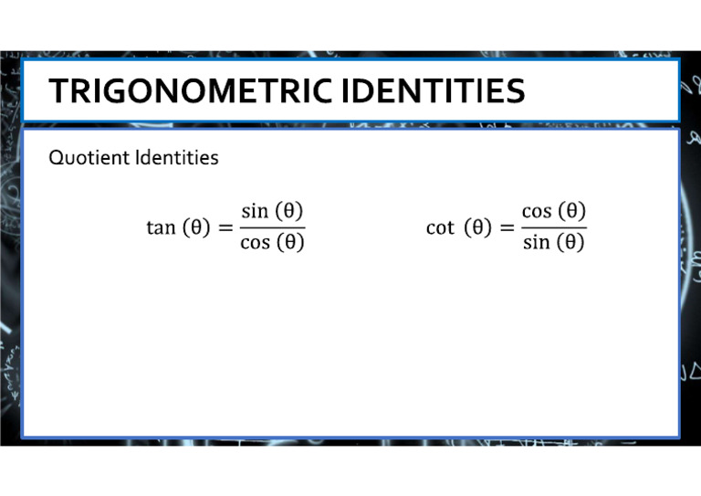 Quotient Identity | PDF
