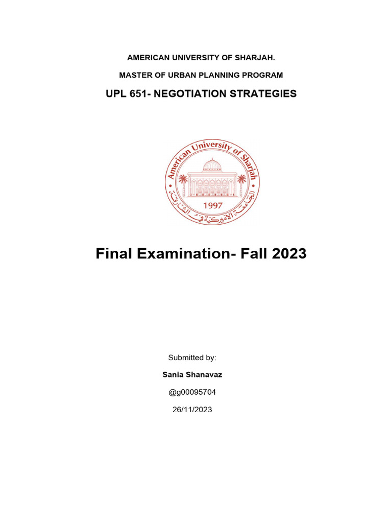 Negotiation Strategies Exam Answer Key | PDF | Negotiation | Mediation