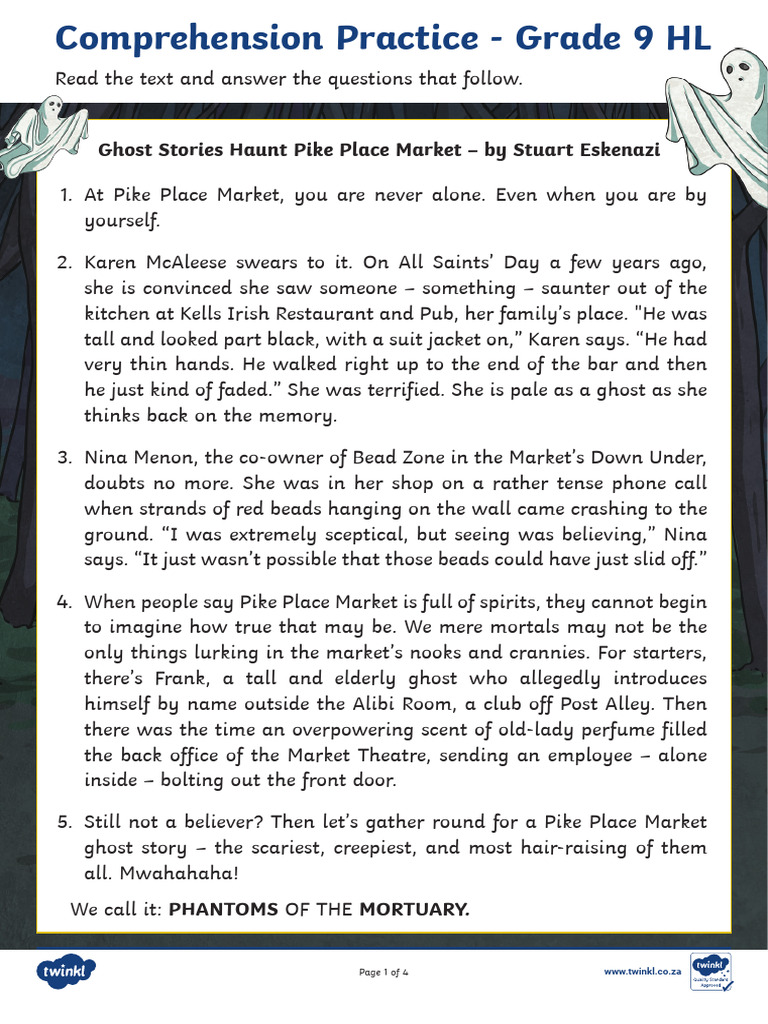 Ghost Stories Grade-9-Hl - Ver - 1 | PDF | Ghosts