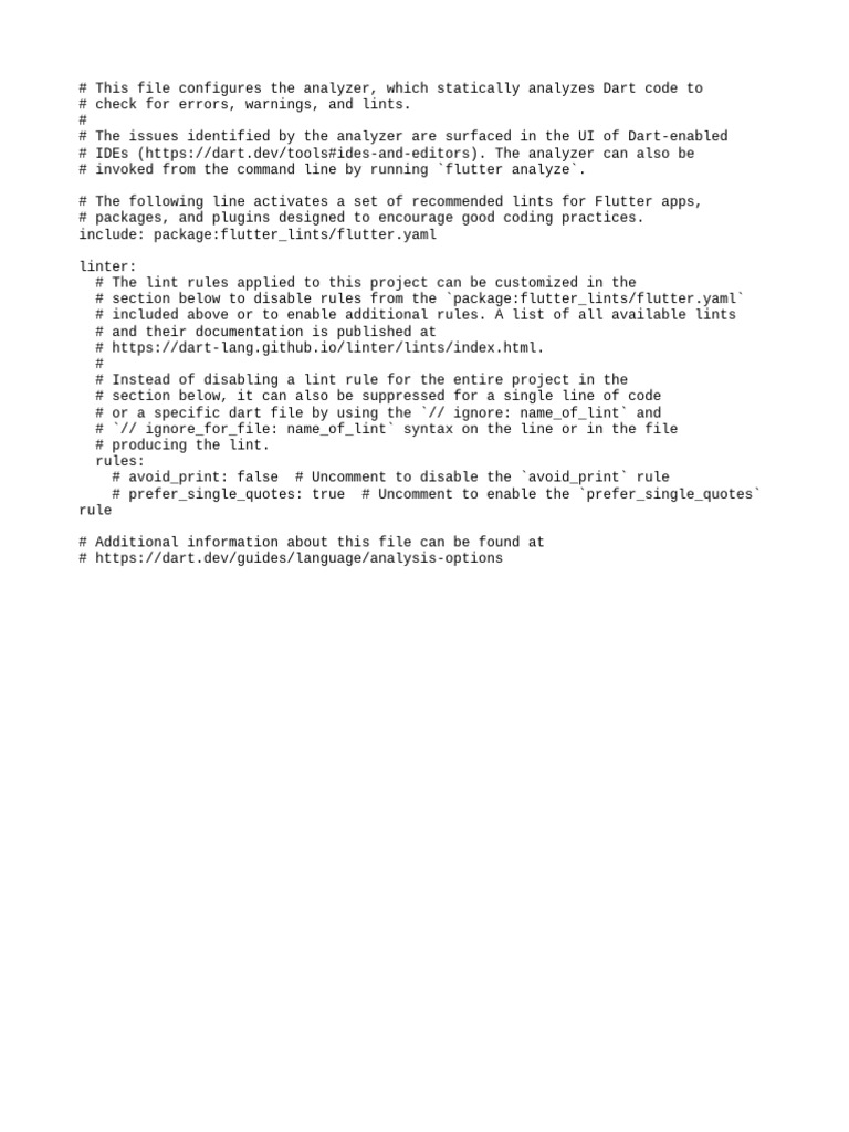 Analysis Options | PDF