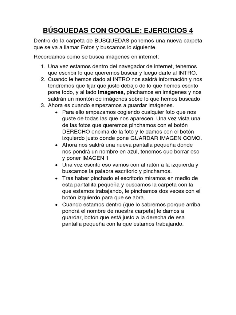 4 Ejercicios de Búsquedas Con Google | PDF