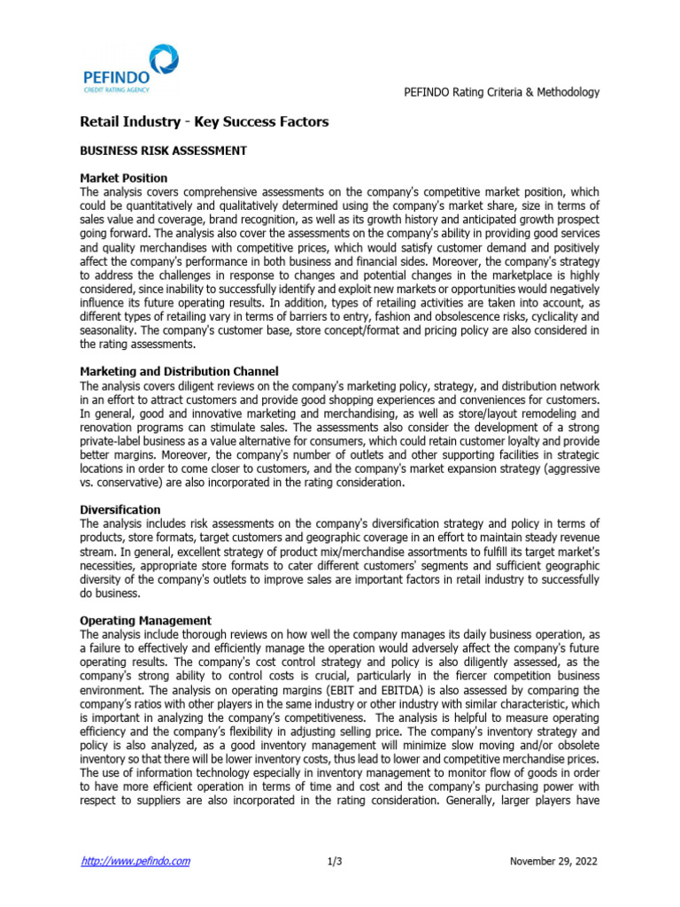 Retail Industry | PDF | Retail | Debt