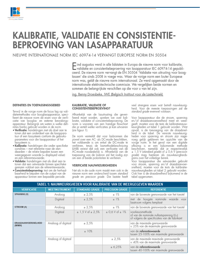 Kalibratie, Validatie en Consistentiebeproeving | PDF