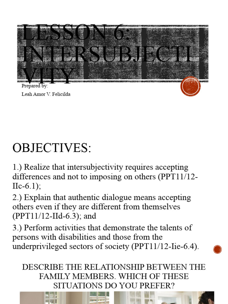 Lesson 6 Intersubjectivity | PDF | Empathy | Awareness