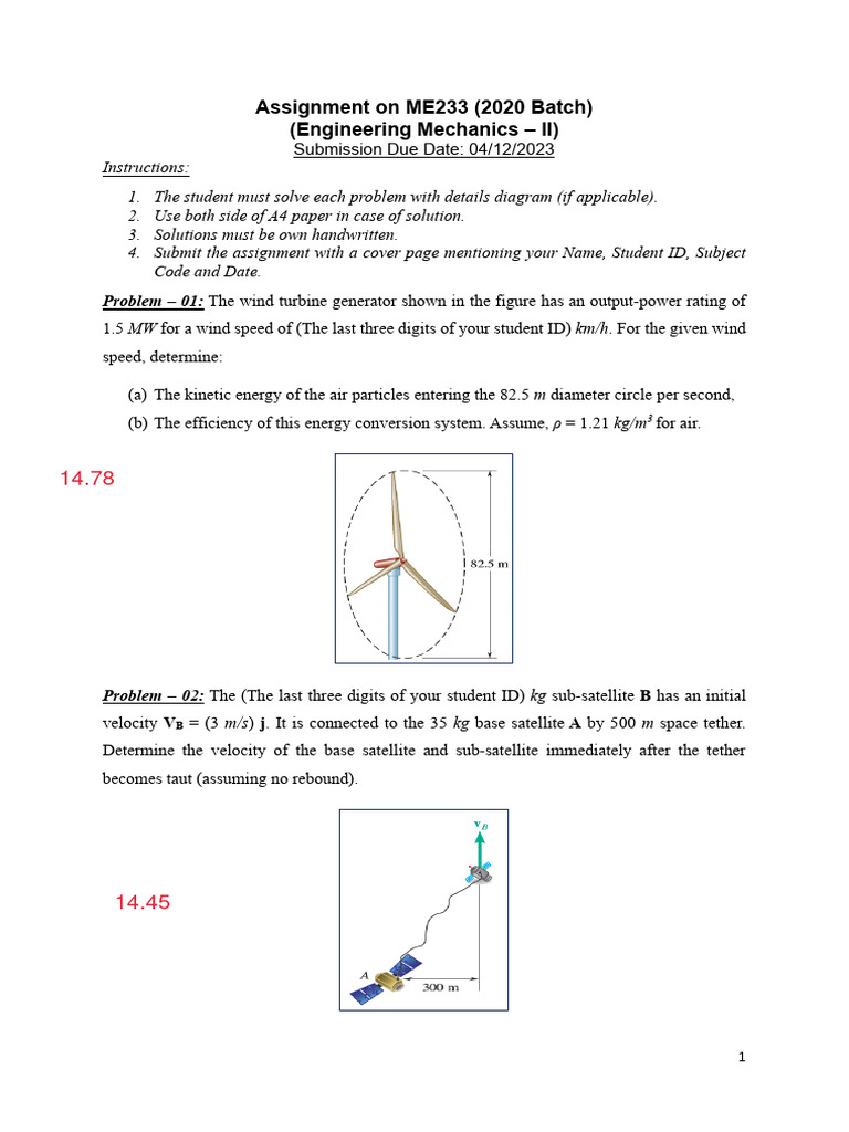 Assignment On Me233 Pdf Acceleration Force
