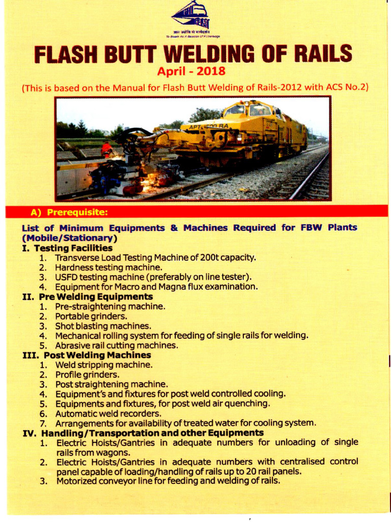 Flash Butt Welding of Rails | PDF