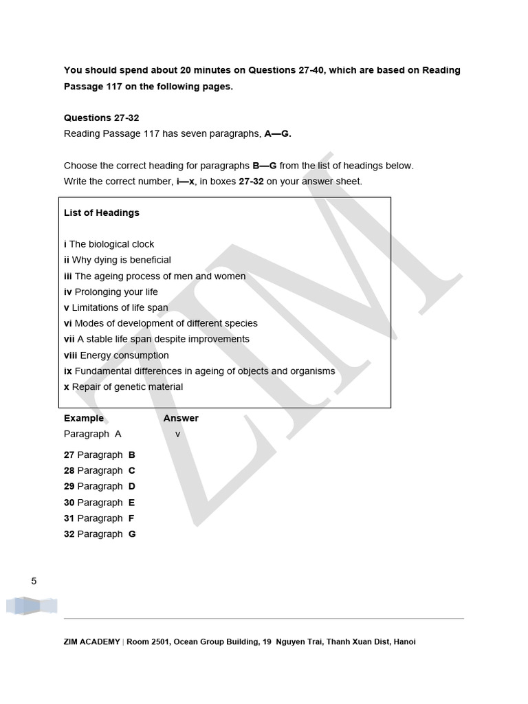 IELTS Academic Reading Sample 117 - How Does The Biological Clock Tick ...