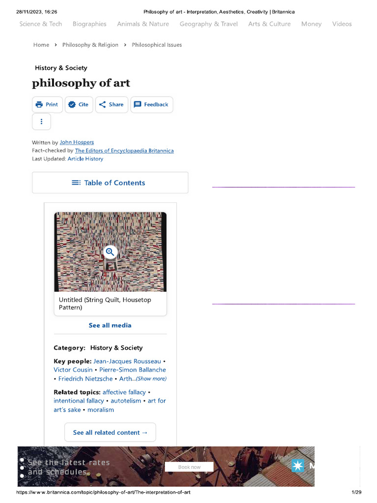 Philosophy of Art | PDF