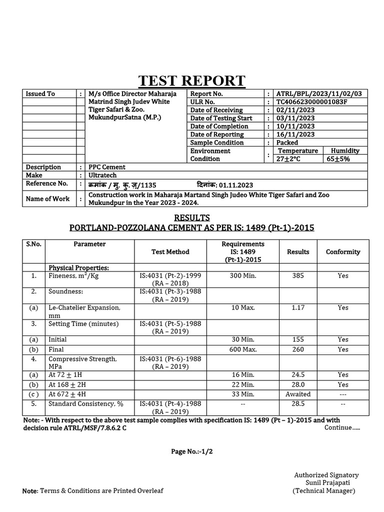 PPC Cement (Final) | PDF | Metrology | Building Engineering