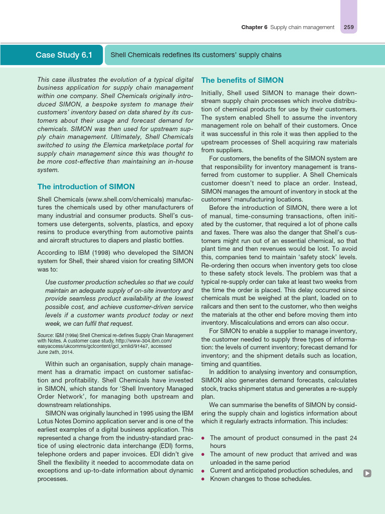 Shell Chemicals Case Study | PDF | Supply Chain | Supply Chain Management