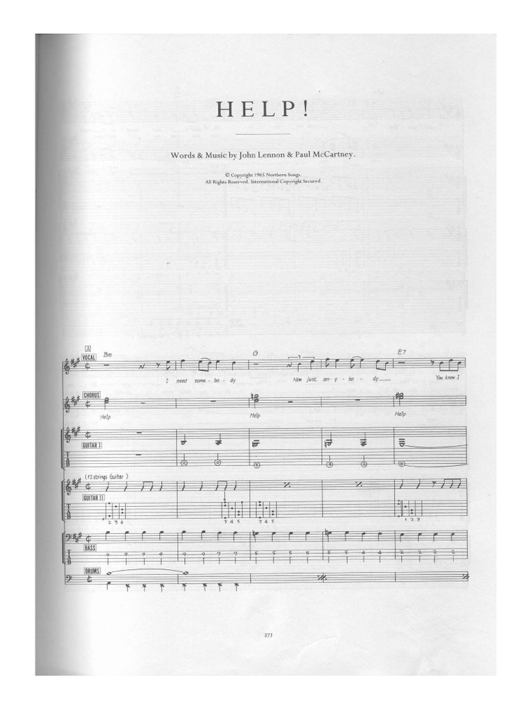 HELP - Complete Score | PDF