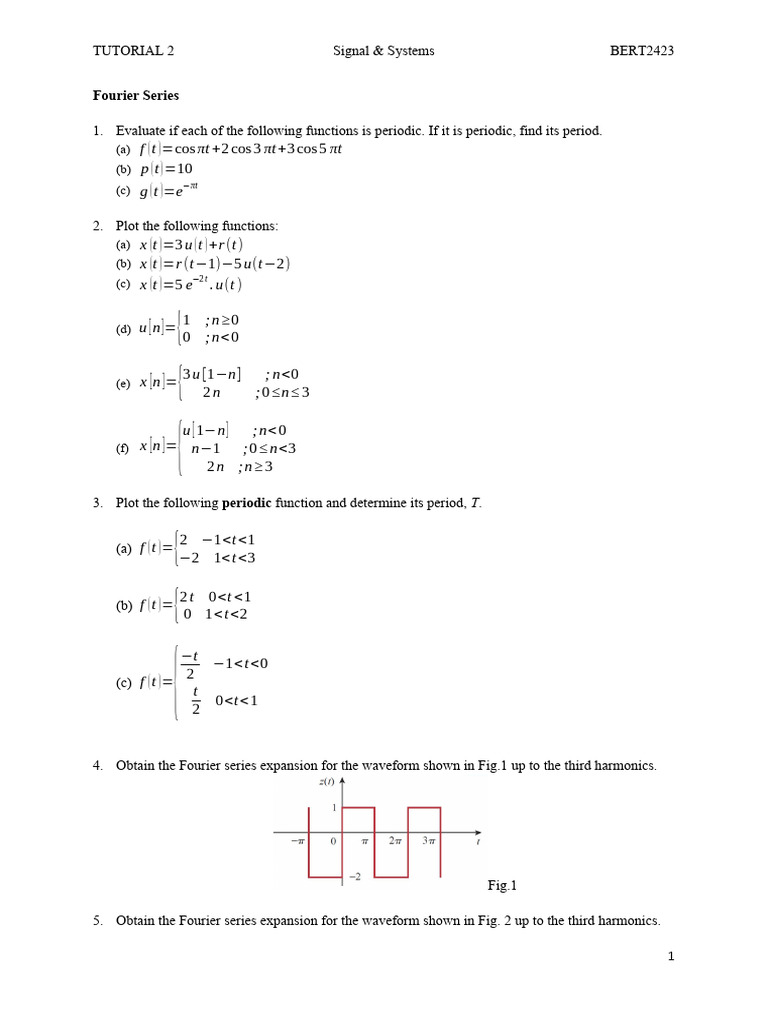 Tutorial 2 - 2023 | PDF | Signal Processing | Telecommunications Engineering