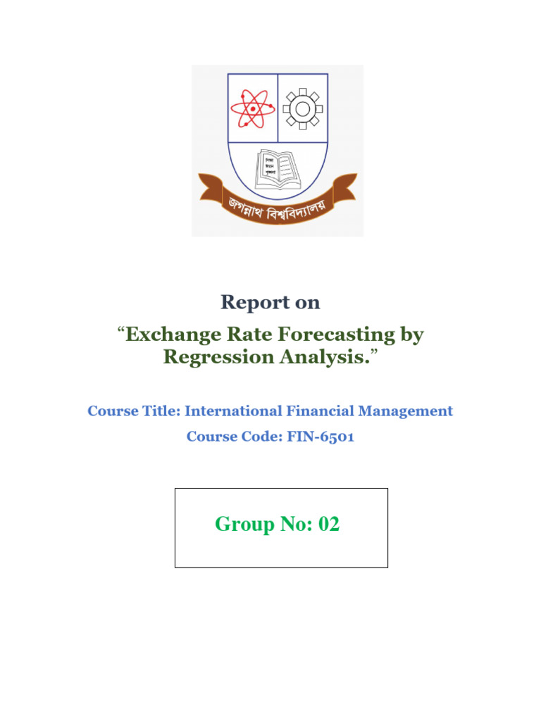 Forcasting Exchange Rate | PDF | Multicollinearity | Currency Appreciation And Depreciation