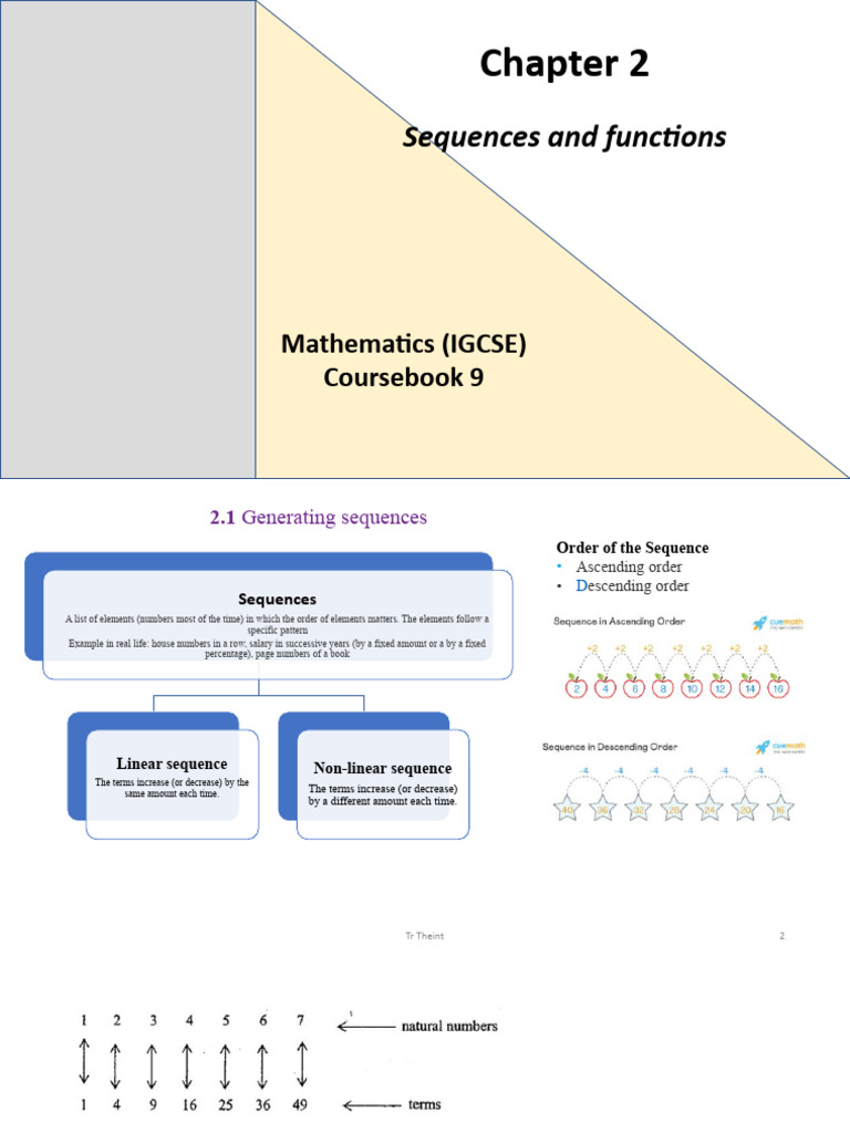 Chapter 2 Sequences and Functions (IGCSE) | PDF | Sequence | Nonlinear System