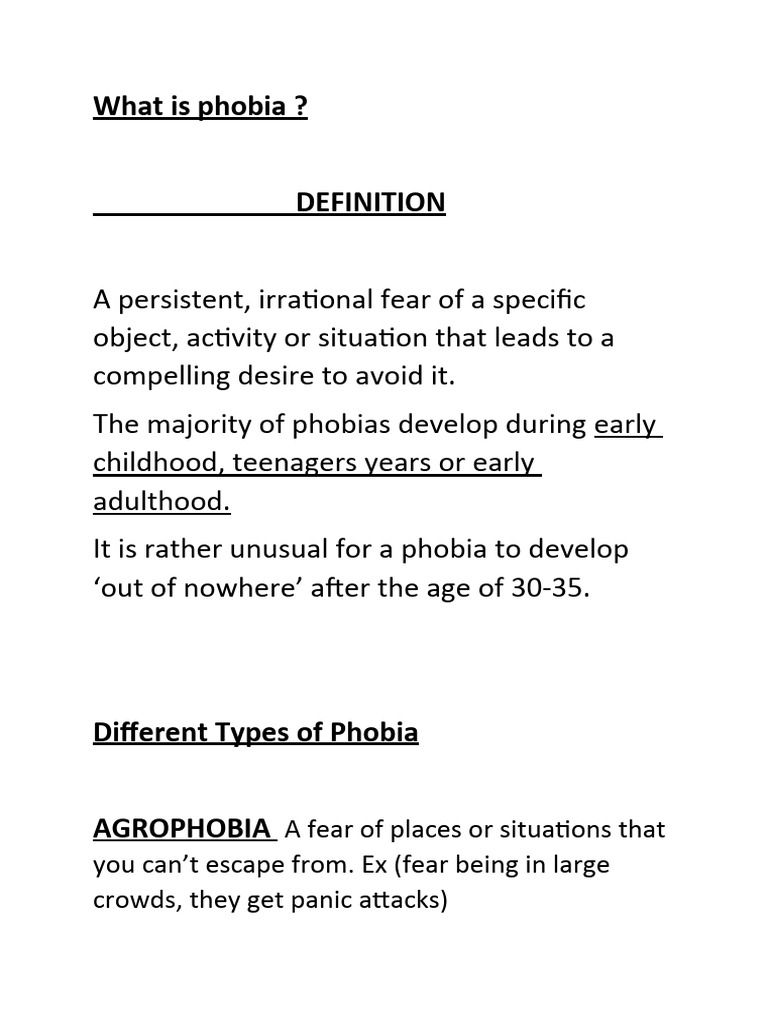 What Is Phobia | PDF | Phobia | Psychotherapy