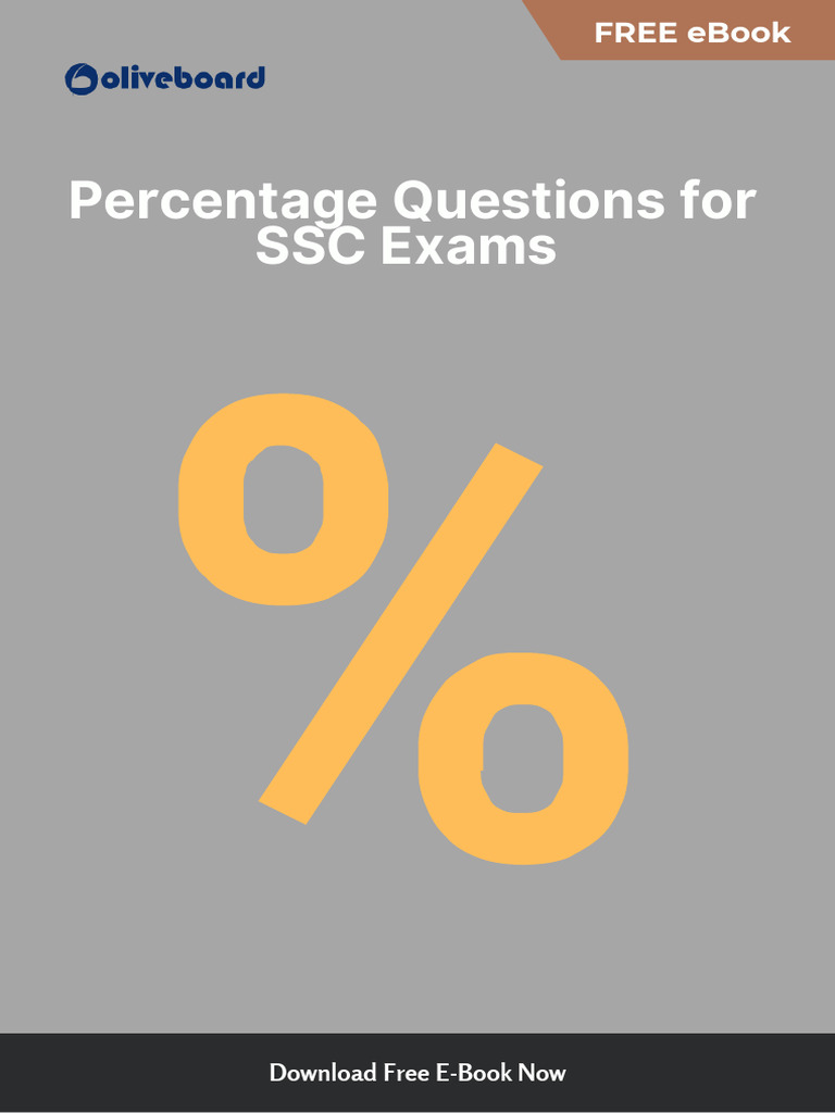 Percentage Questions For SSC Exams | PDF | Percentage | Taxes