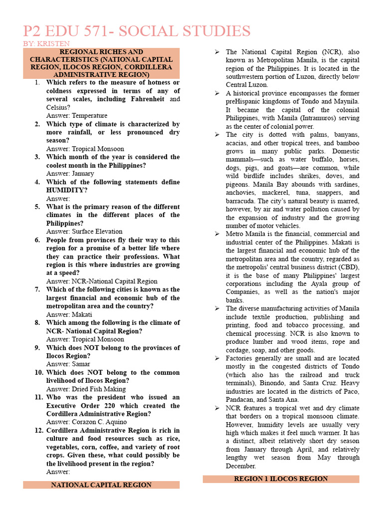 p2 Social Studies | PDF | Rain | Earth Sciences