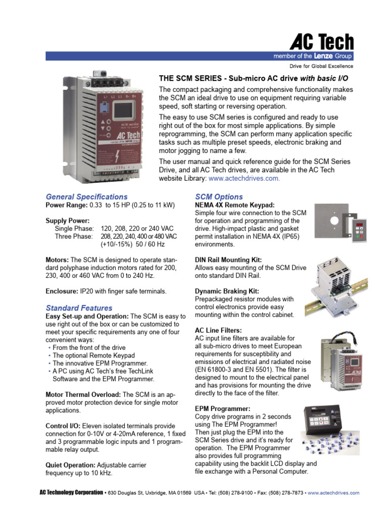 VFD SCM Series Data Sheet | PDF | Electricity | Electrical Engineering