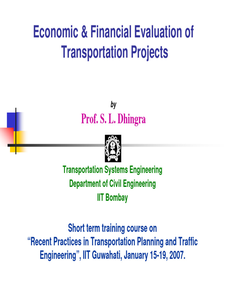 Economic Evaluation of Transportation Projects | PDF | Internal Rate Of ...