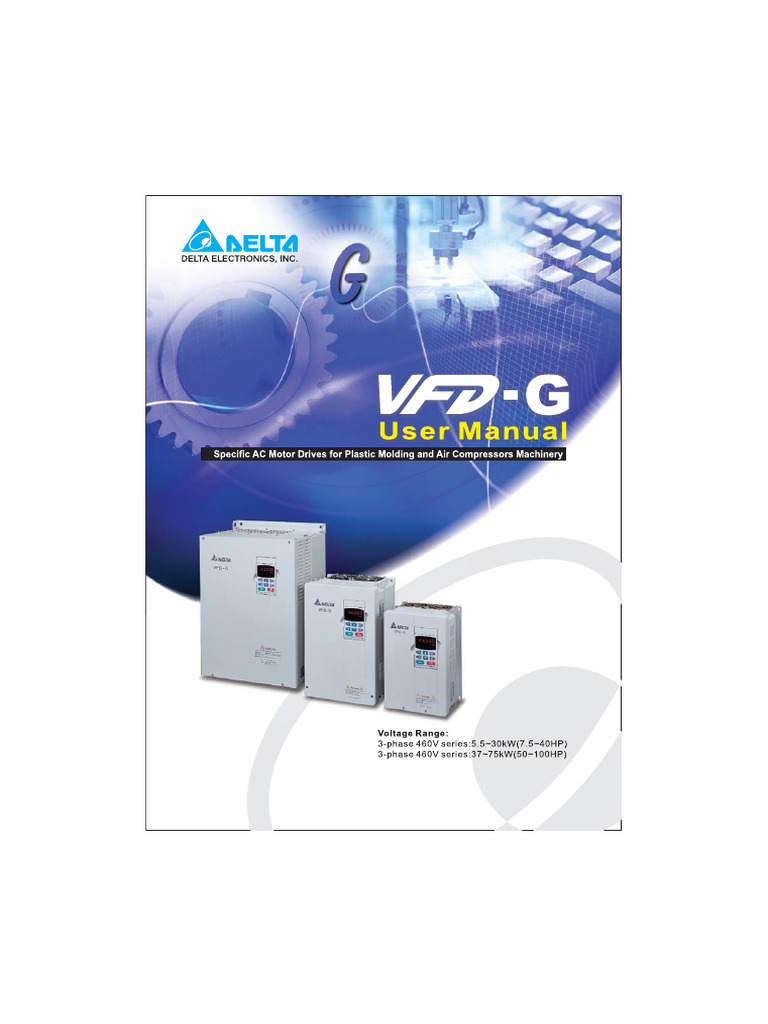 VFD-G Manual en | PDF | Alternating Current | Electric Motor