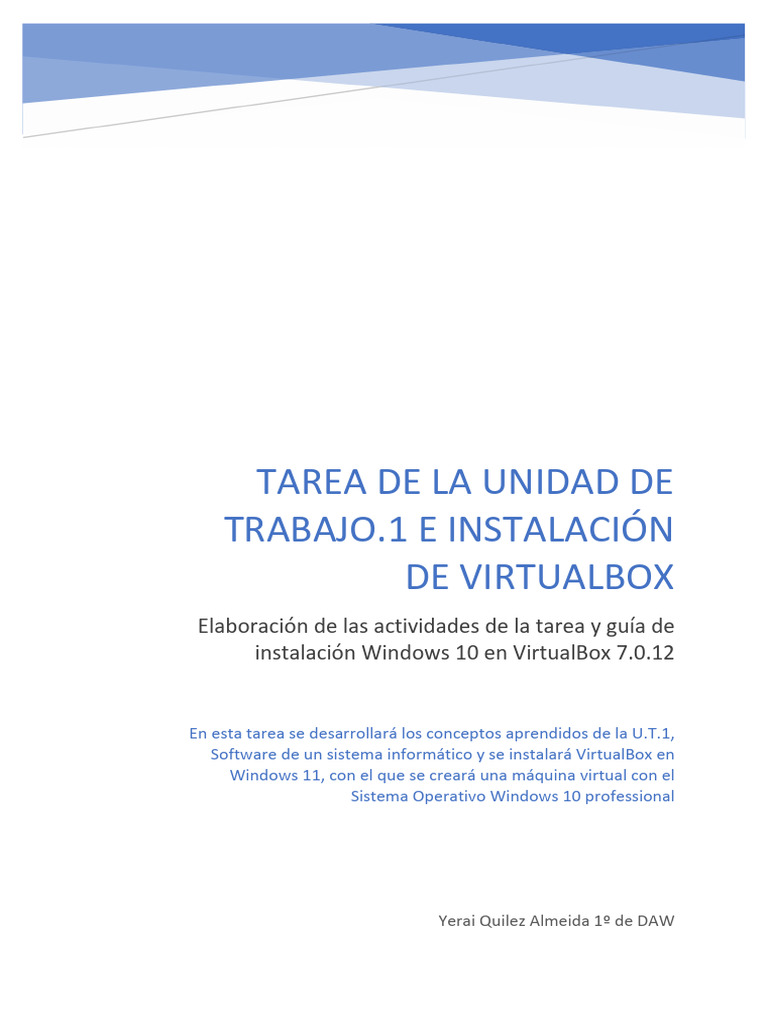 Instalación de VirtualBox en Windows 11 | Descargar gratis PDF | Windows 10 | Archivo de computadora