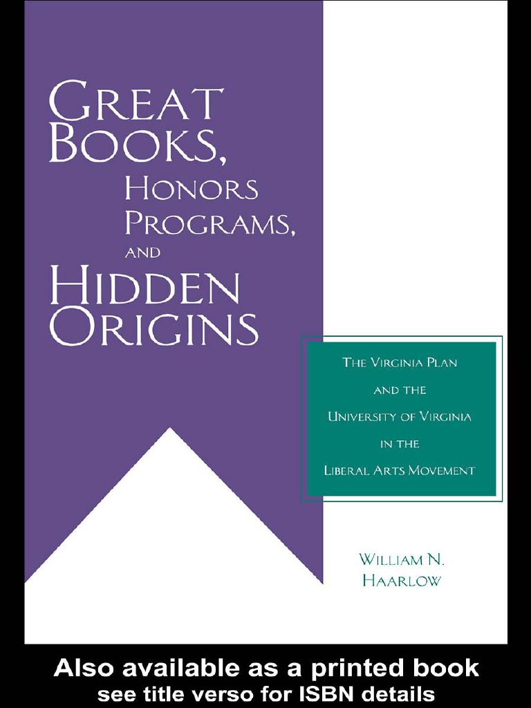Great Books, Honors Programs, and Hidden Origins - The Virginia Plan ...