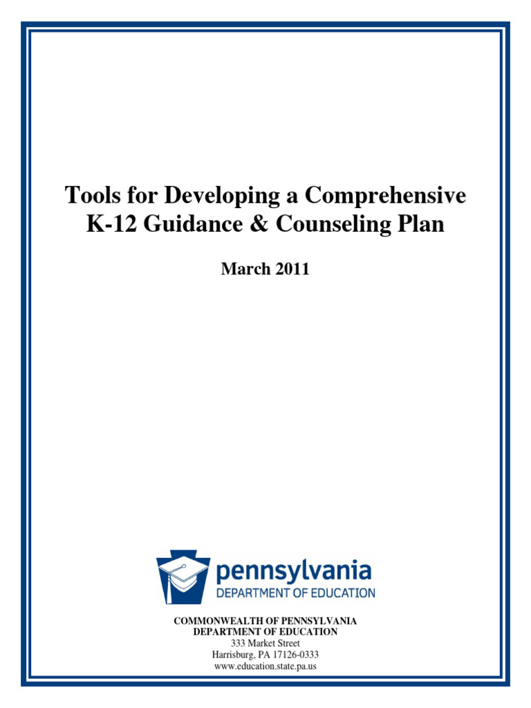 K-12 Counseling Plan Guide | PDF | School Counselor