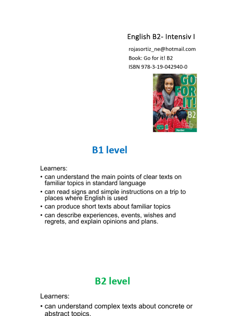 Class 1 - b2 | PDF | English Language | Verb