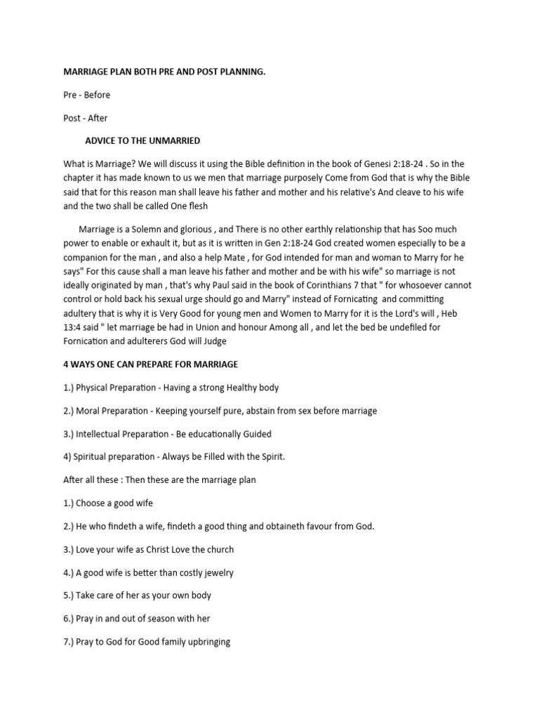 Marriage Plan B-Wps Office | PDF | Marriage | Adultery