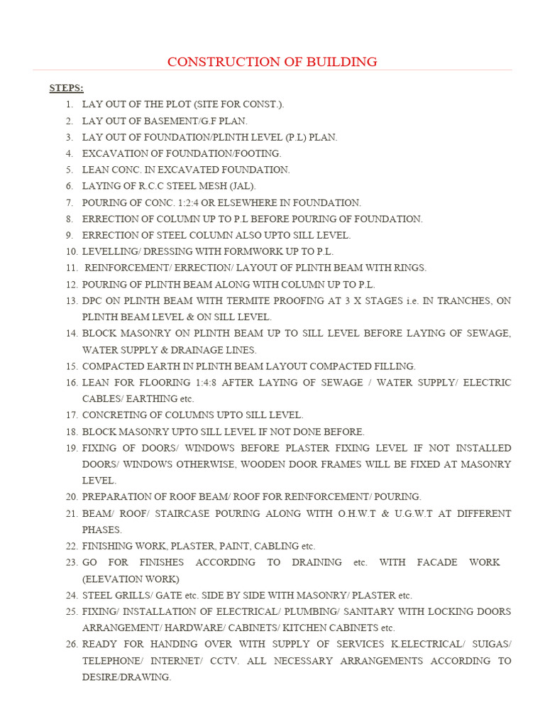 Construction of Building | PDF