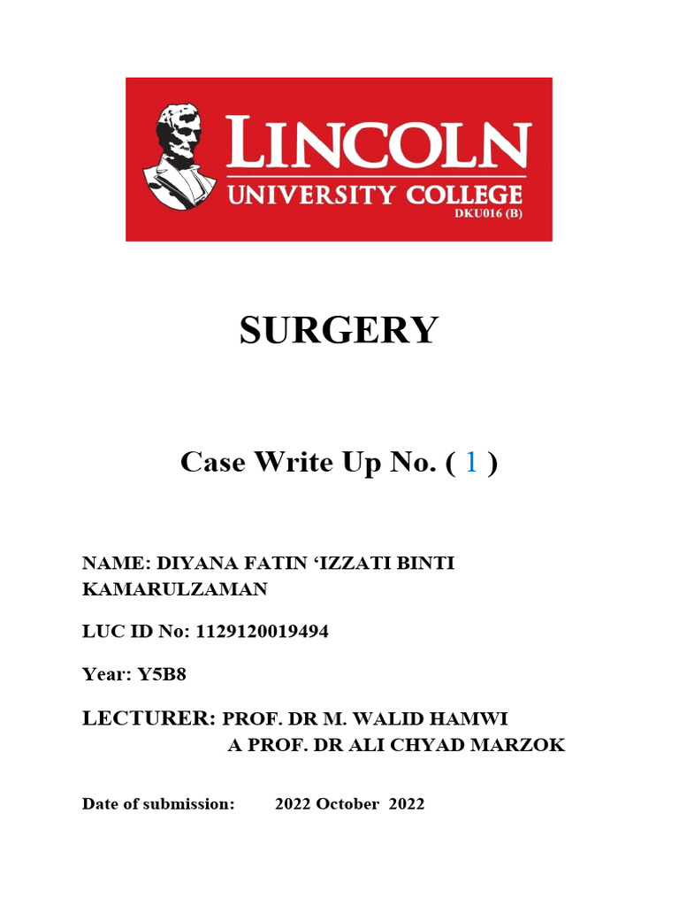 Surgery Cwu Example | PDF | Peritoneum | Abdomen