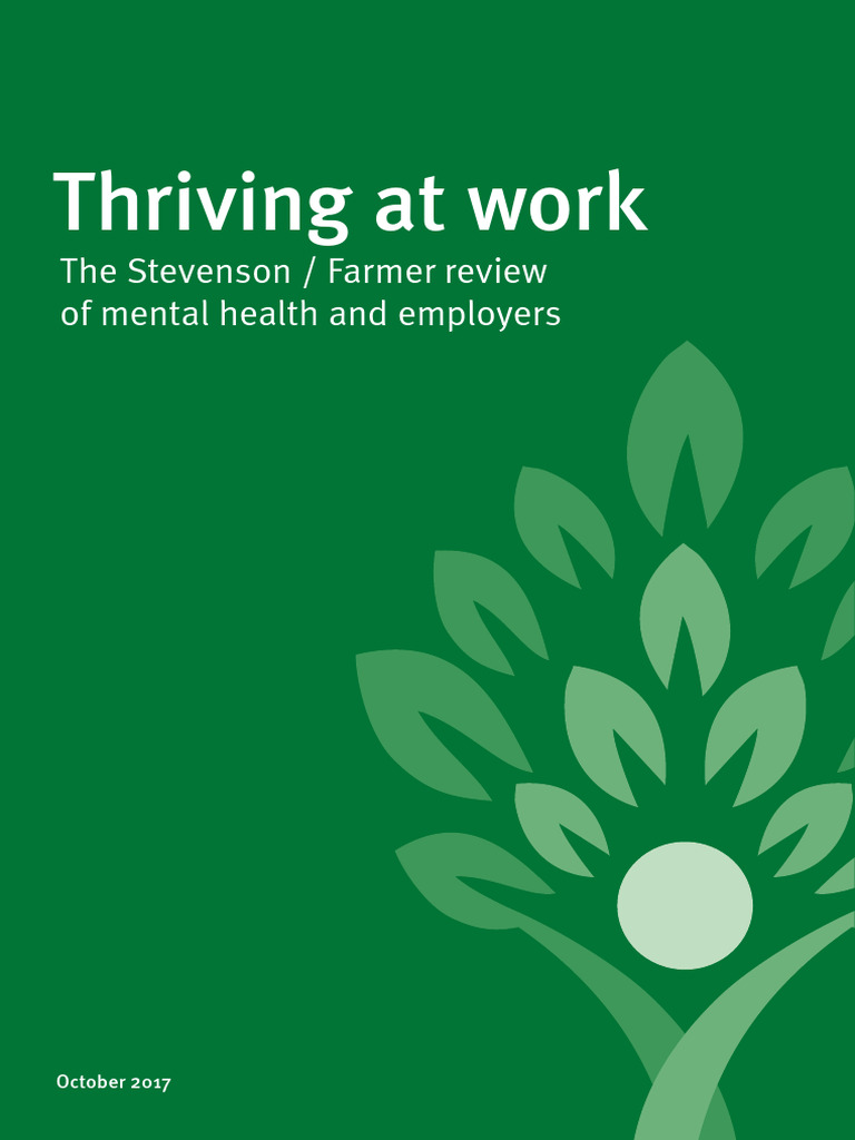 Thriving at Work Stevenson Farmer Review | PDF | Employment | Occupational Safety And Health