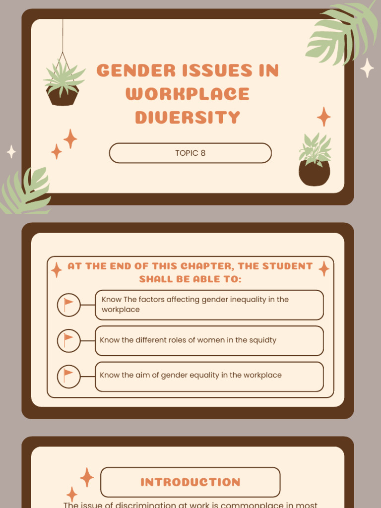 Gender Issues in Workplace Diversity | PDF | Gender Studies | Feminism