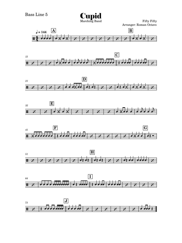 Cupid - Fifty Fifty-Bass - Line - 5 | PDF