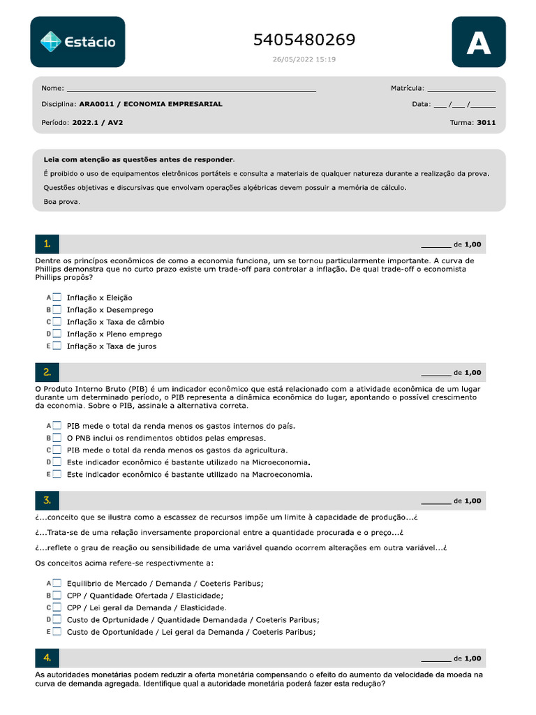 AV2 - ARA0011 - Turma 3011 | PDF