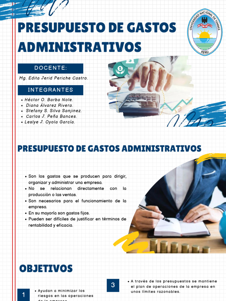 Presupuesto de Gastos Administrativos | Descargar gratis PDF | Presupuesto | Business