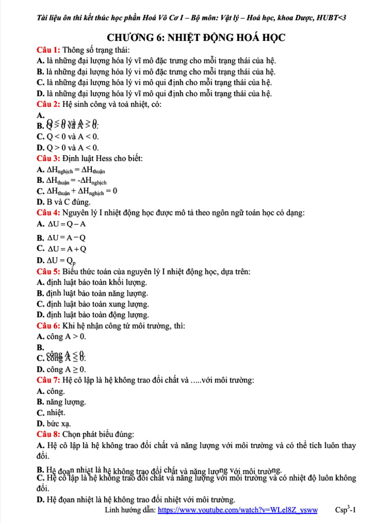 PDF Hoa Dai Cuong Nhiet Dong Hoa Hoc U A Q H G S F Compress | PDF