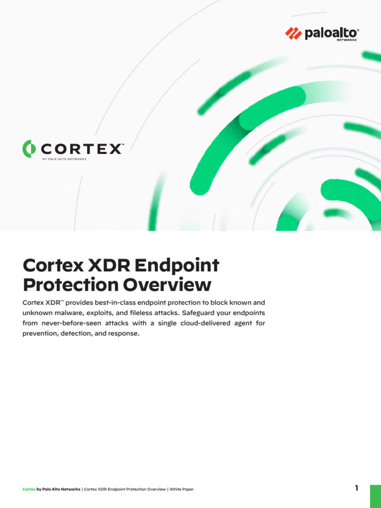 Cortex XDR Endpoint Protection Overview | PDF | Malware | Security