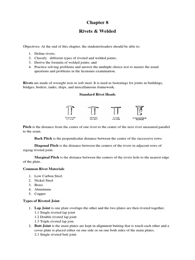 Machine Design 2 Chapter 8 Jmrivets | PDF | Construction | Welding