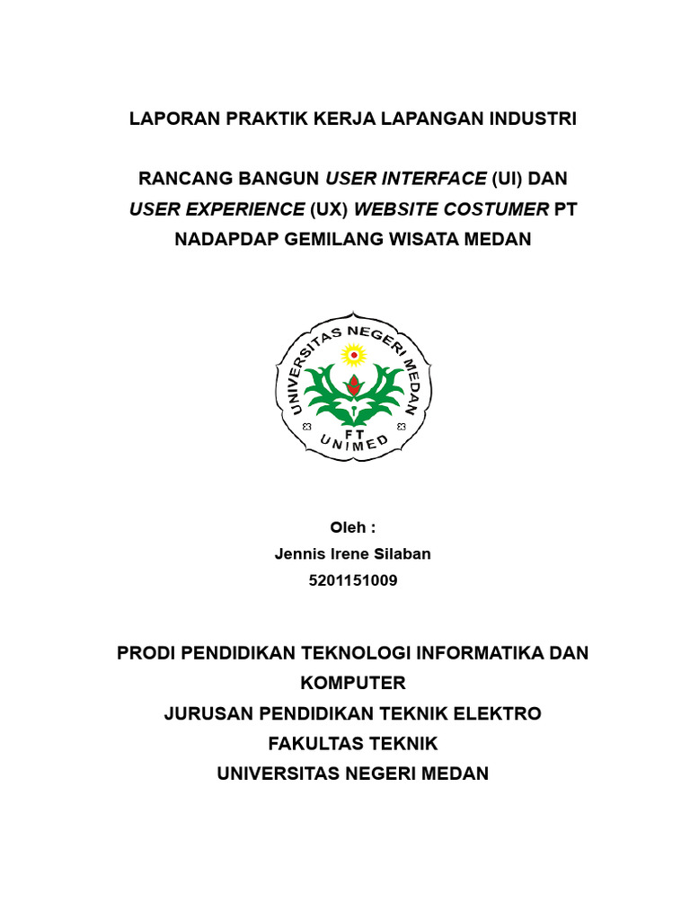 Laporan PKL UI/UX Website Wisata | PDF
