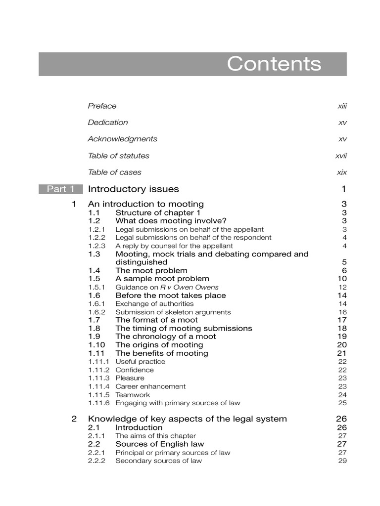 Mooting Guide for Law Students | PDF | Appeal | Precedent